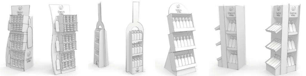 Eye-catching floor standing display units - Packamama